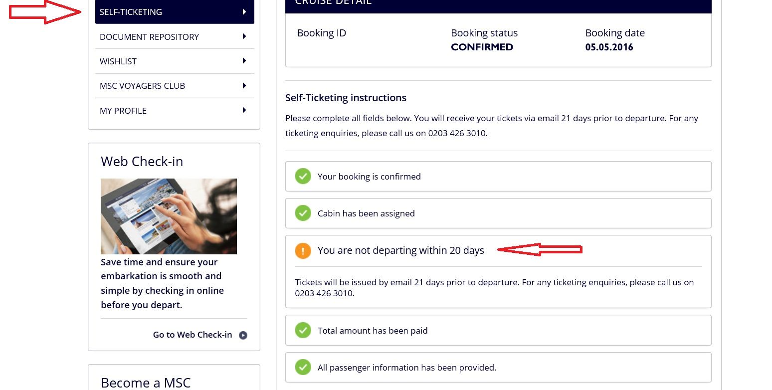 E-tickets & Luggage labels - MSC Cruises - Cruise Critic Community