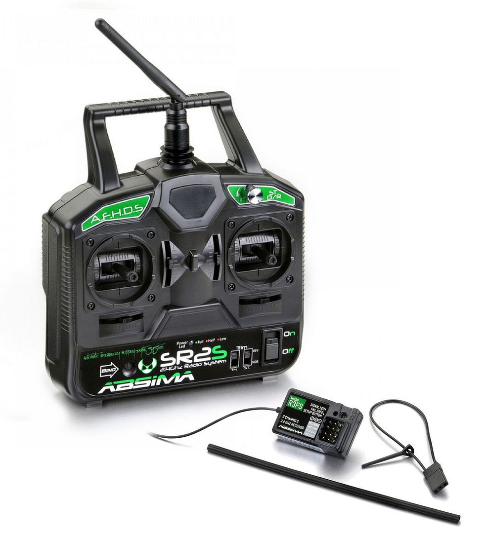 Radio Remote Control RC Electric Stick Transmitter Receiver 2.4GHz 2 ...