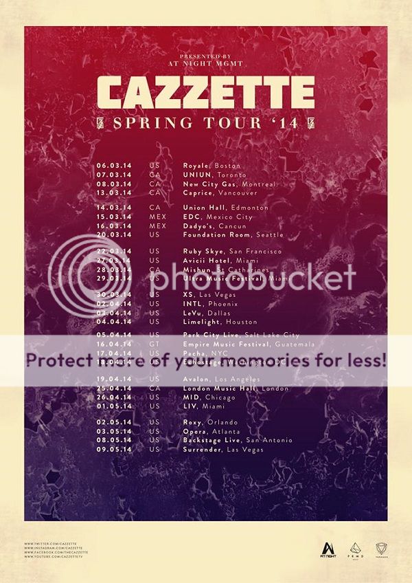 Cazzette Announces Full Dates for Spring Tour '14 - EDMTunes